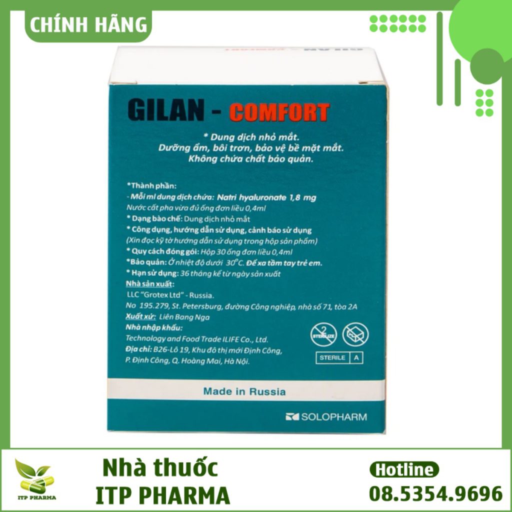 Thuốc Gilan Ultra – Comfort: Bôi trơn bảo vệ mắt - ITP PHARMA