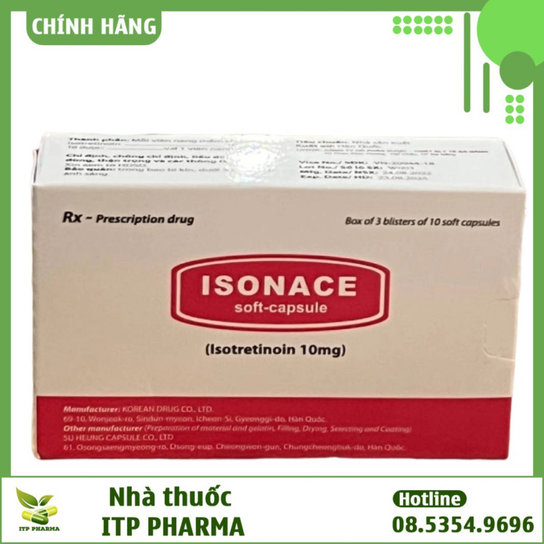 Thuốc Isonace 10mg điều trị mụn trứng cá hiệu quả - ITP PHARMA