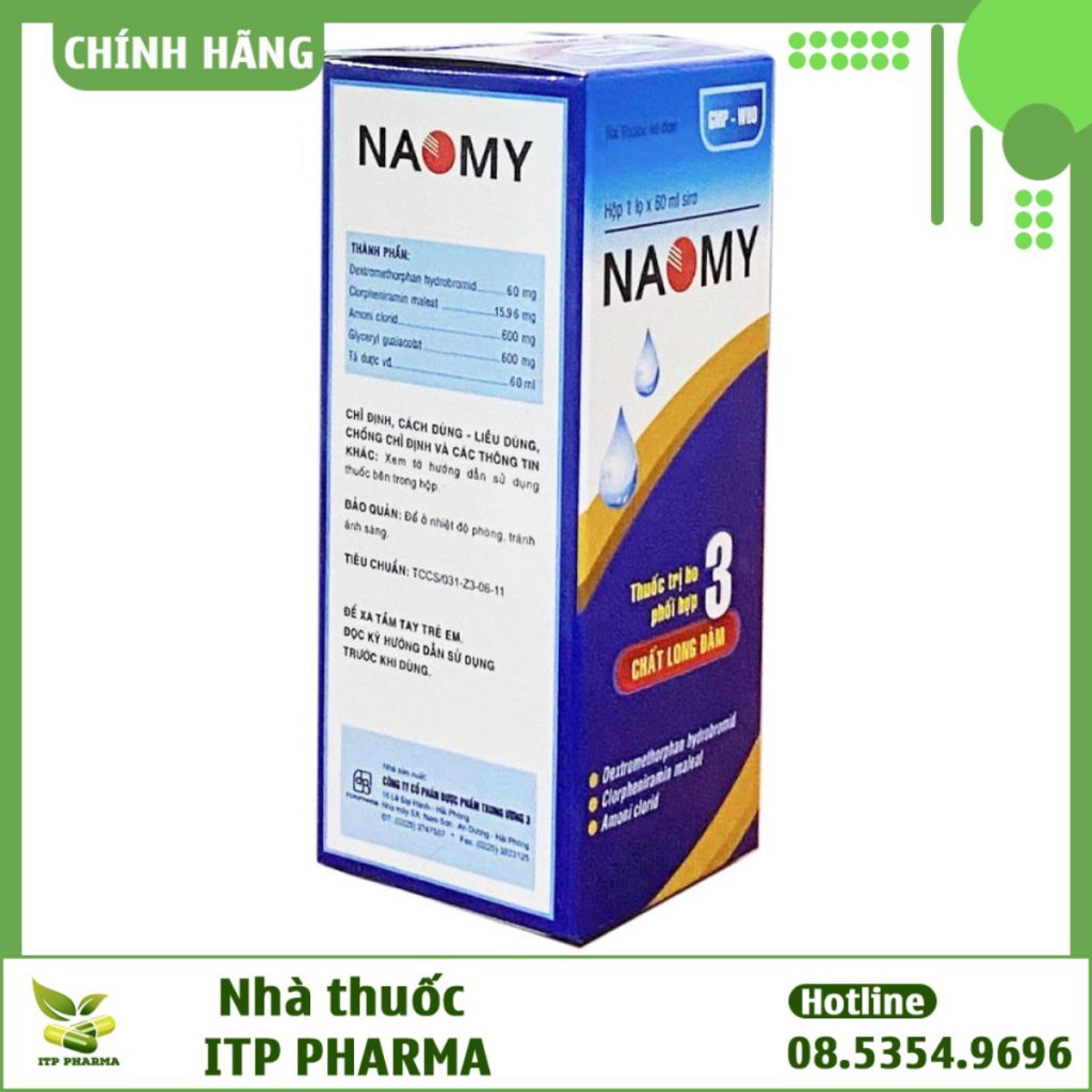 Thuốc Naomy 60ml - Thuốc điều trị ho hiệu quả - ITP PHARMA