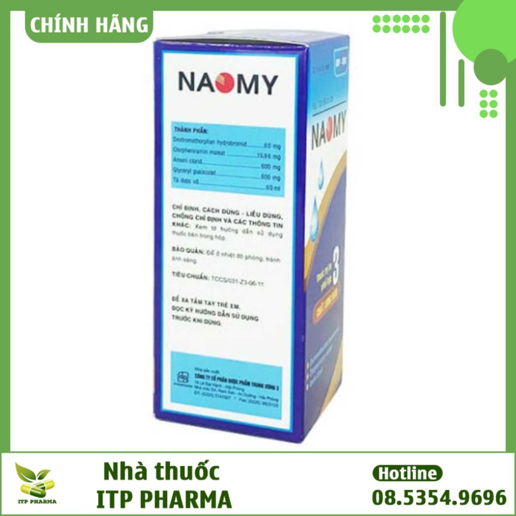 Thuốc Naomy 60ml - Thuốc điều trị ho hiệu quả - ITP PHARMA