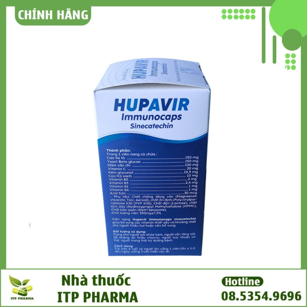 HUPAVIR Immunocaps Sinecatechin - viên uống tăng cường đề kháng