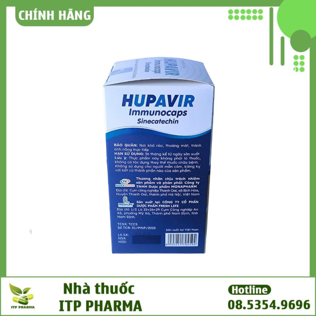 HUPAVIR Immunocaps Sinecatechin - viên uống tăng cường đề kháng