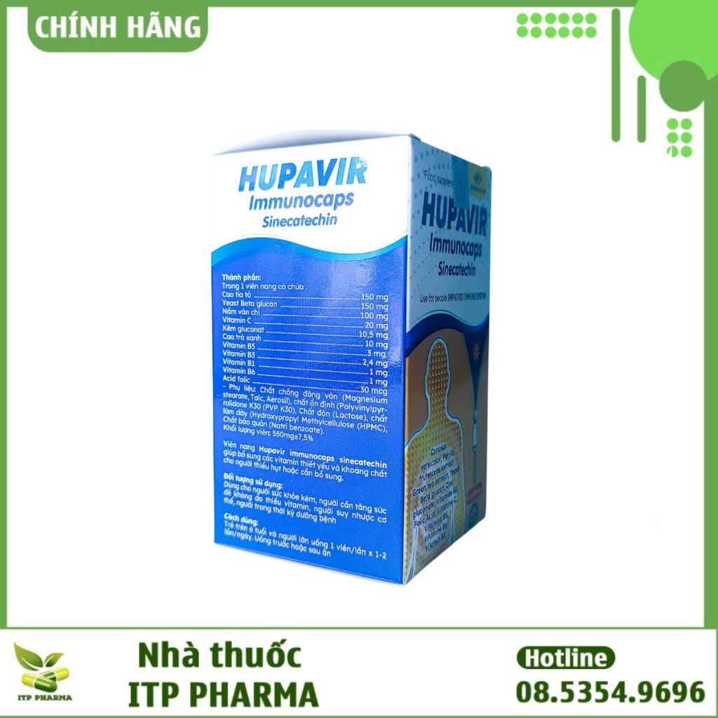 HUPAVIR Immunocaps Sinecatechin - viên uống tăng cường đề kháng