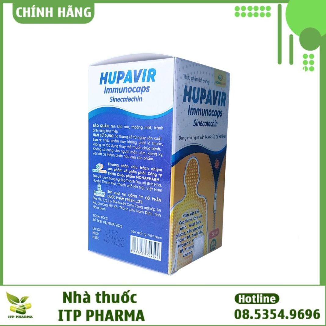 HUPAVIR Immunocaps Sinecatechin - viên uống tăng cường đề kháng