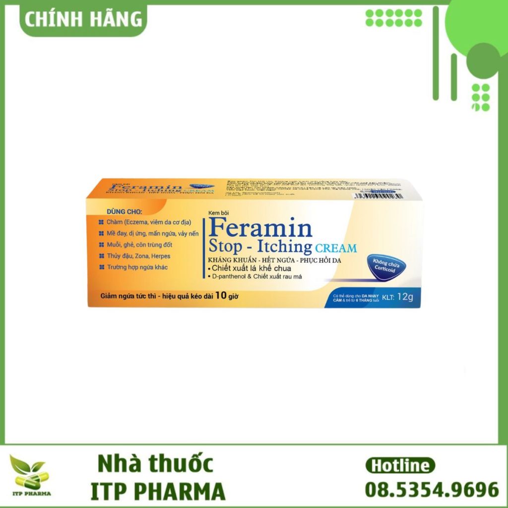 Kem bôi Feramin Stop – Itching CREAM giảm ngứa, kháng khuẩn