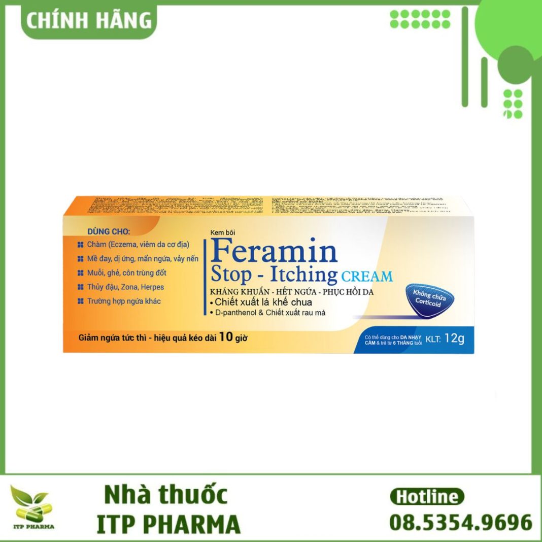 Kem bôi Feramin Stop – Itching CREAM giảm ngứa, kháng khuẩn